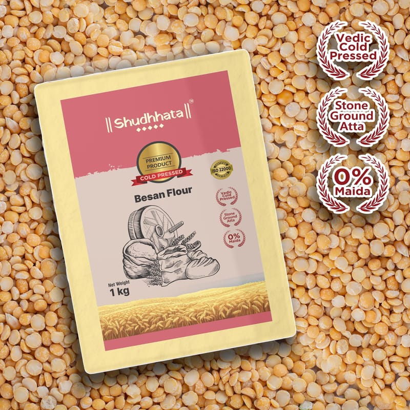 Shudhaata Premium Besan Atta (1kg) - Wholesome Chickpea Flour Packed ...