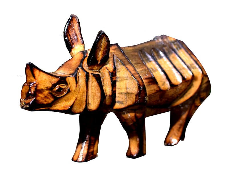 WOODEN RHINO
