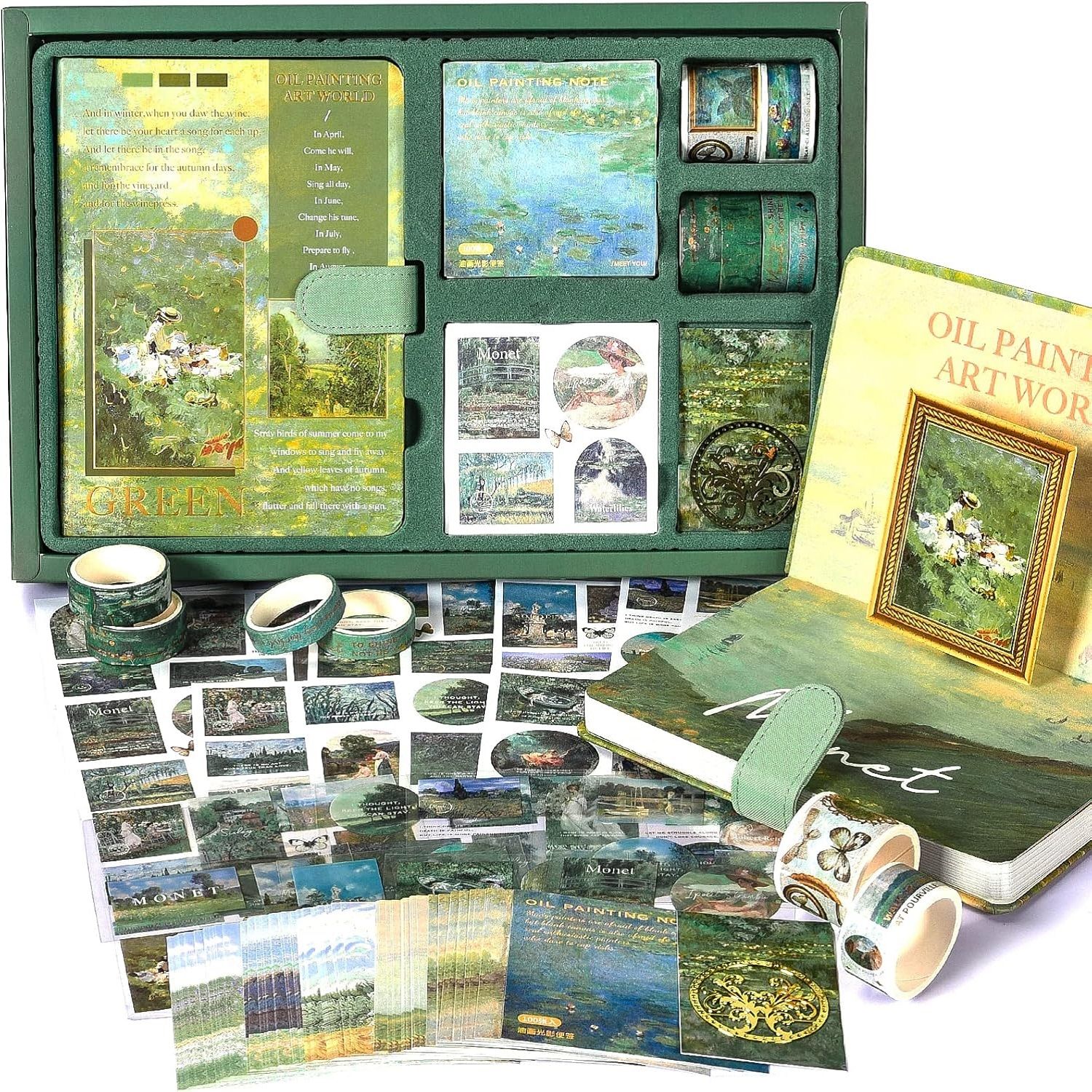 KTRS ENTERPRISE Supplies Journaling Kit, Vintage Oil Painting Colorful ...