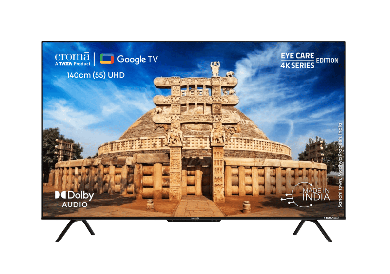 Croma 55 inch 4K Ultra HD LED Google TV with Dolby Audio