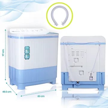 Croma 7.5 kg Semi Automatic Washing Machine with Auto Unbalancing ...