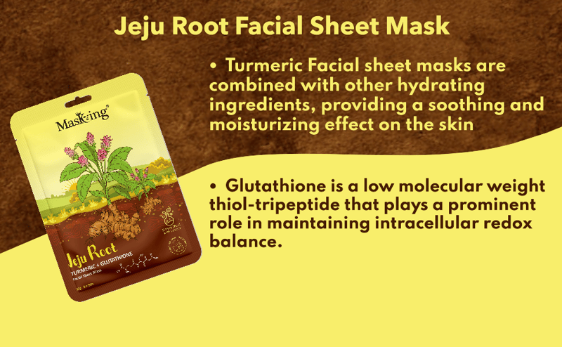 MasKing Jeju Root face sheet mask for skin Regeneration & Calming,men ...