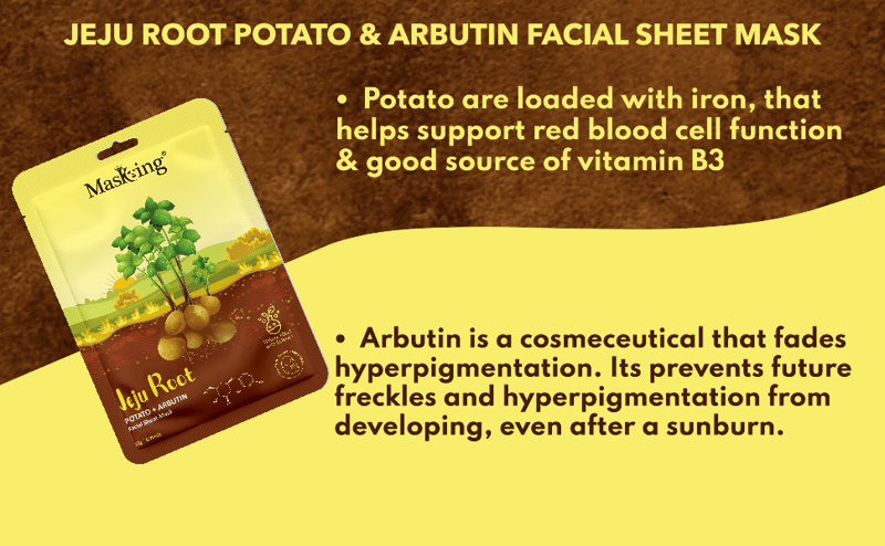 MasKing Jeju Root face sheet mask for skin Regeneration & Calming,men ...