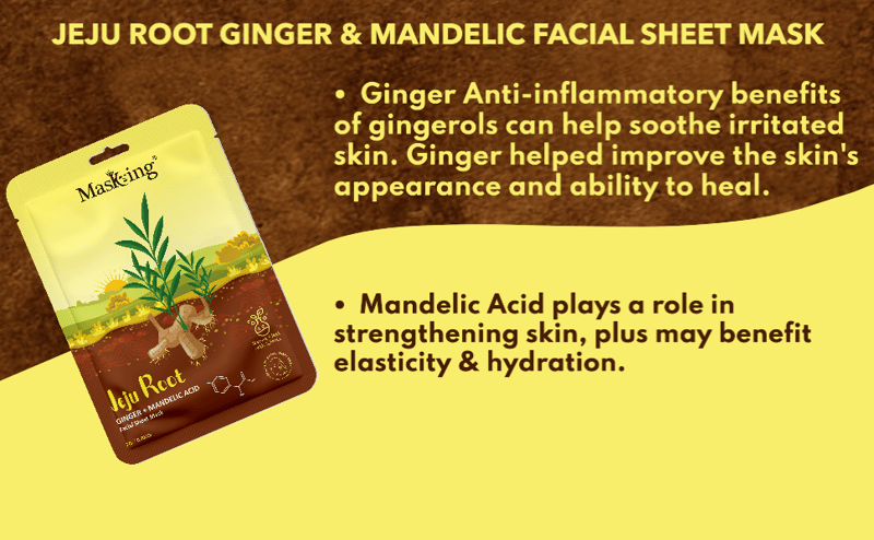 MasKing Jeju Root face sheet mask for skin Nourishing & Lightening, men ...