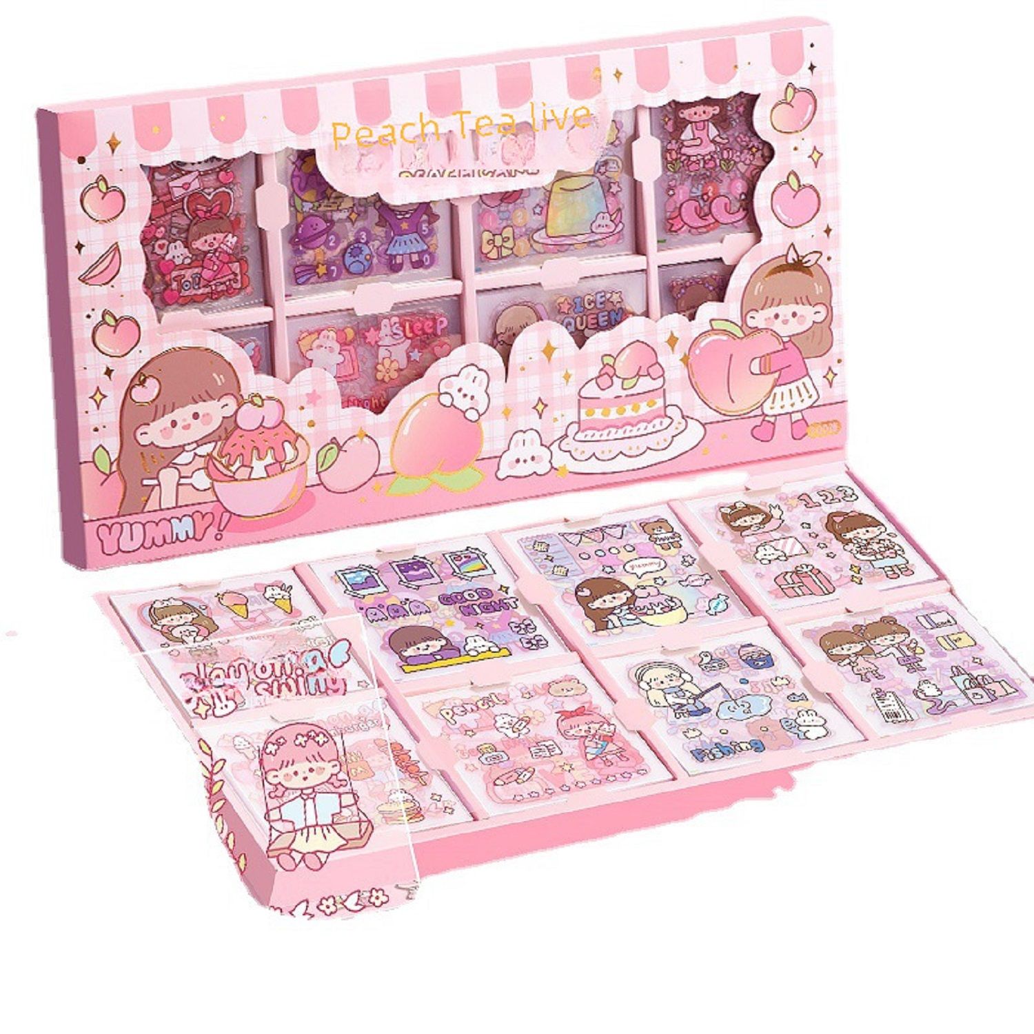 KTRS Enterprise SShopaholic PVC Cute Girl Theme Kawaii Stickers - 200 ...