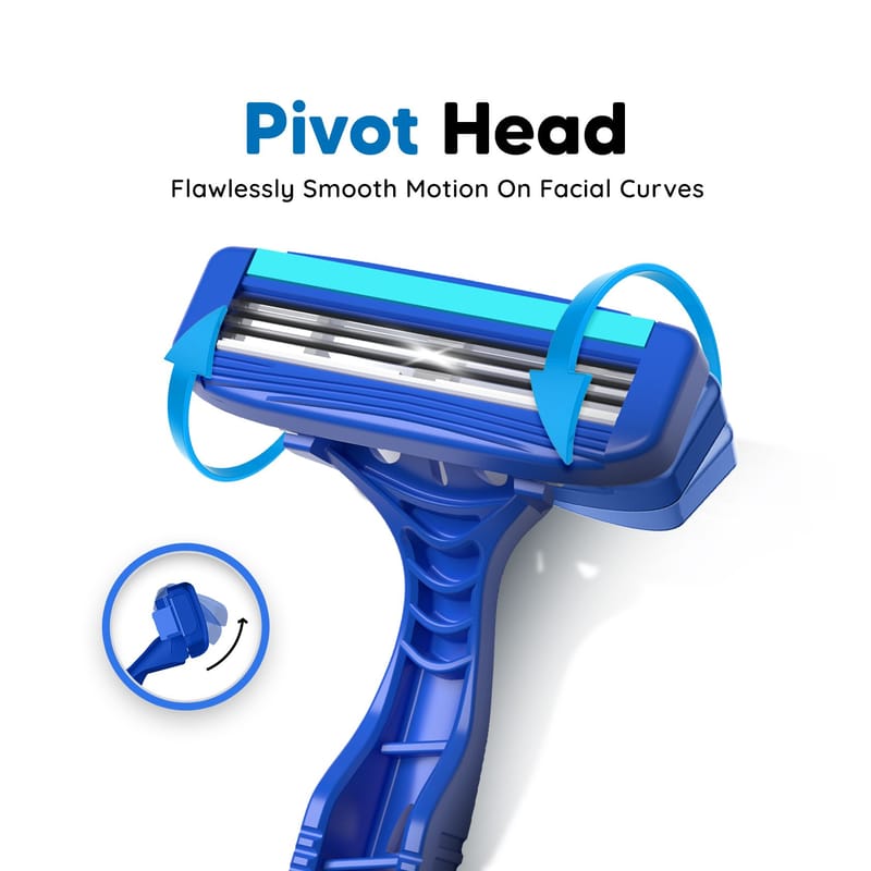LetsShave Pro 3 Plus Disposable Shaving Razor for Men, Pack of 15 ...