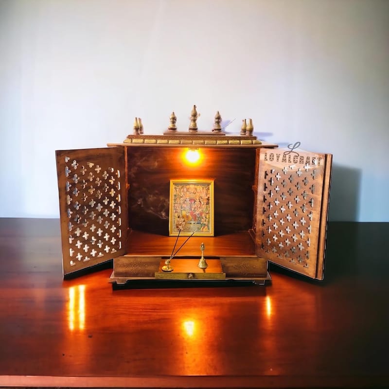 ACHU ADORN ART - Wooden Temple Large Size 24x12x30 Home Temple/Home ...