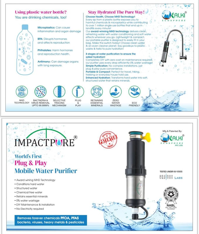 IMPACTPURE Plug & Play Mobile Water Purifier | UF, Copper, Nano Silver ...