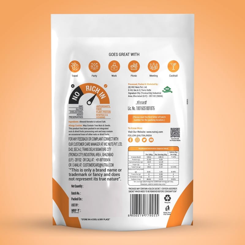 Nutraj Snackrite Almond Roasted & Salted, Cashew Roasted & Salted ...