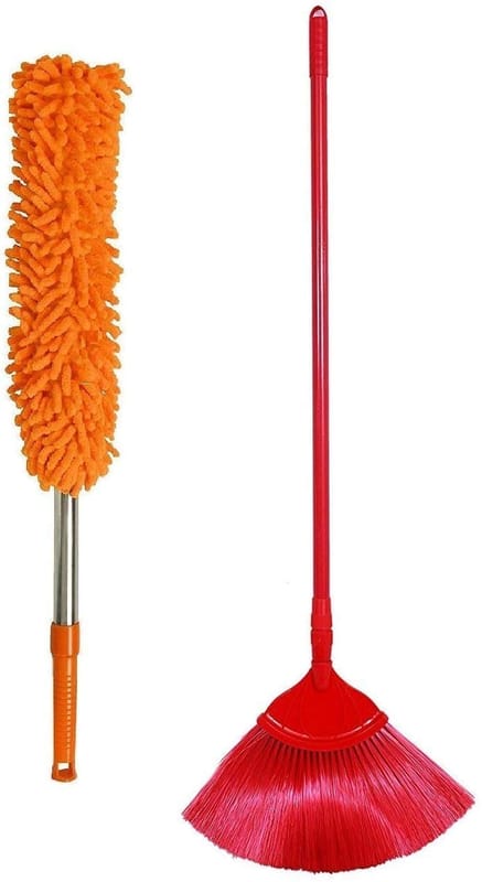Namaskaram Ceiling Jala Cobweb Cleaning Broom with Microfiber Dust ...