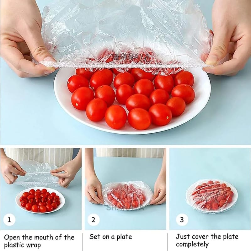 SHANAYA Fresh Keeping Bags,100pcs Food Covers,Reusable Elastic Food ...