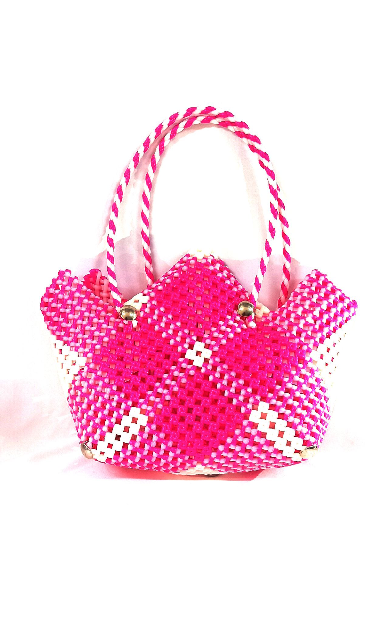 Beaded Handbag with Double Handles
