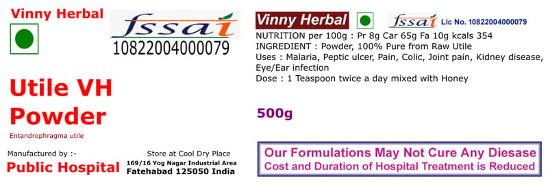 Acidity VH Herbal Supplement Powder 500g Jar