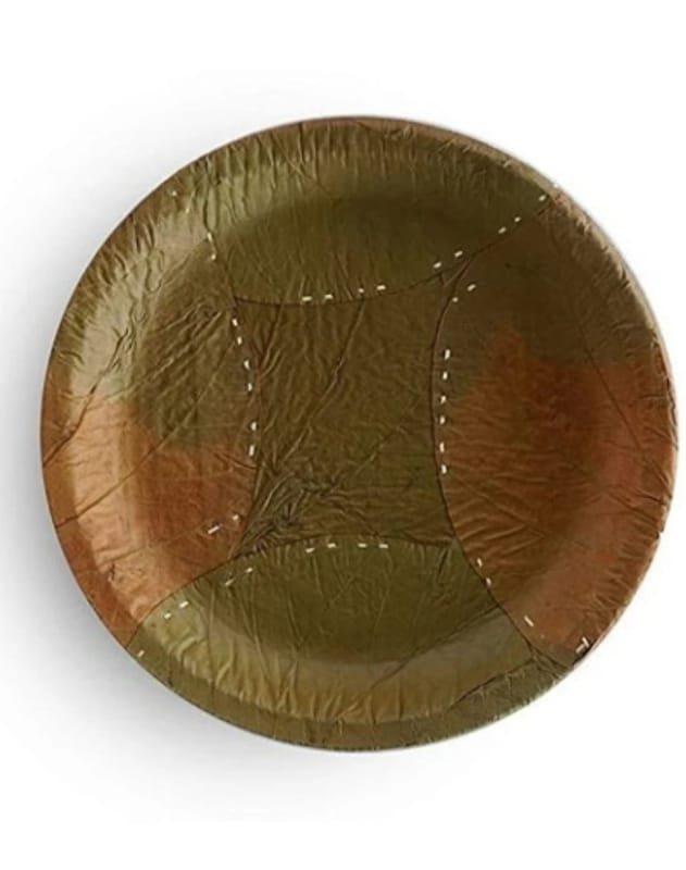 25 Pack of 9 Inch Green Leaf Shaped Plates - Compostable and ...