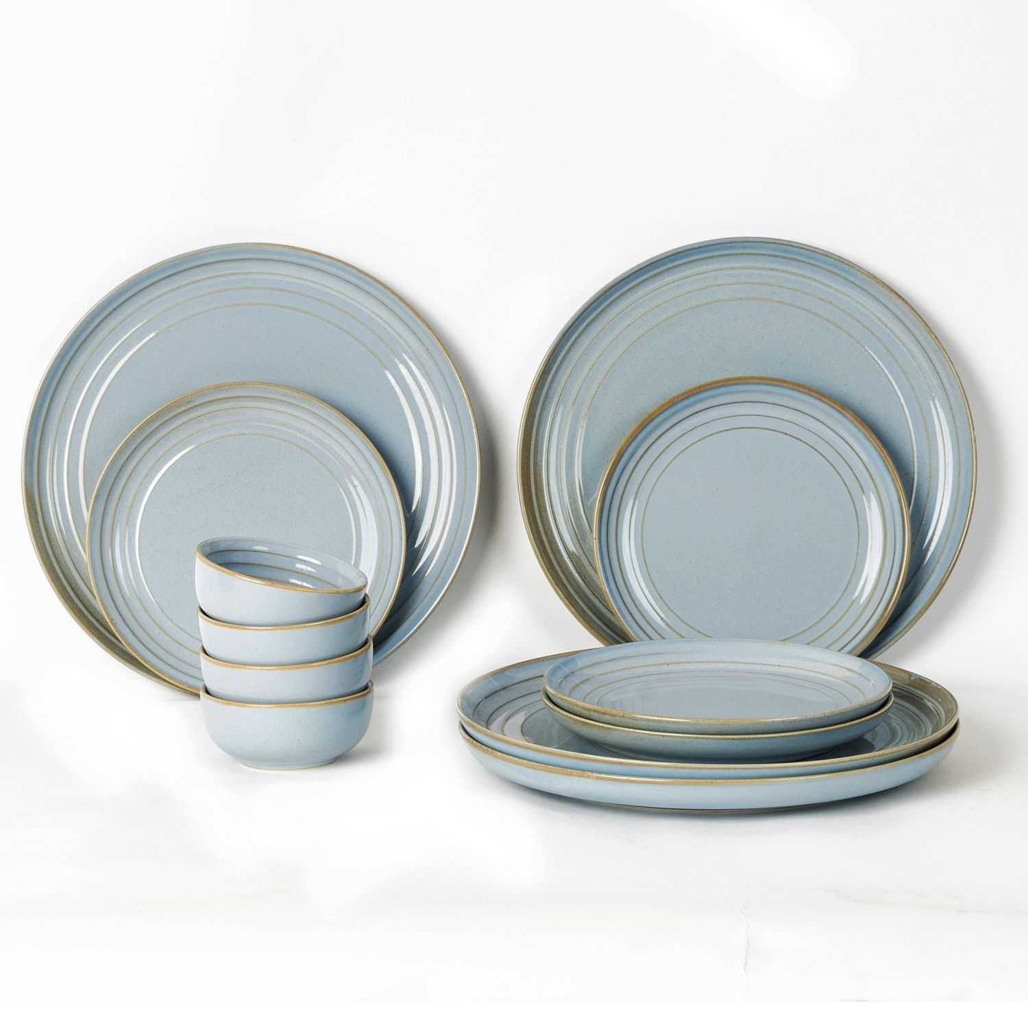 Handcrafted Chip Resistance Porcelain Dinner Set, 12 Pieces Dish Set ...