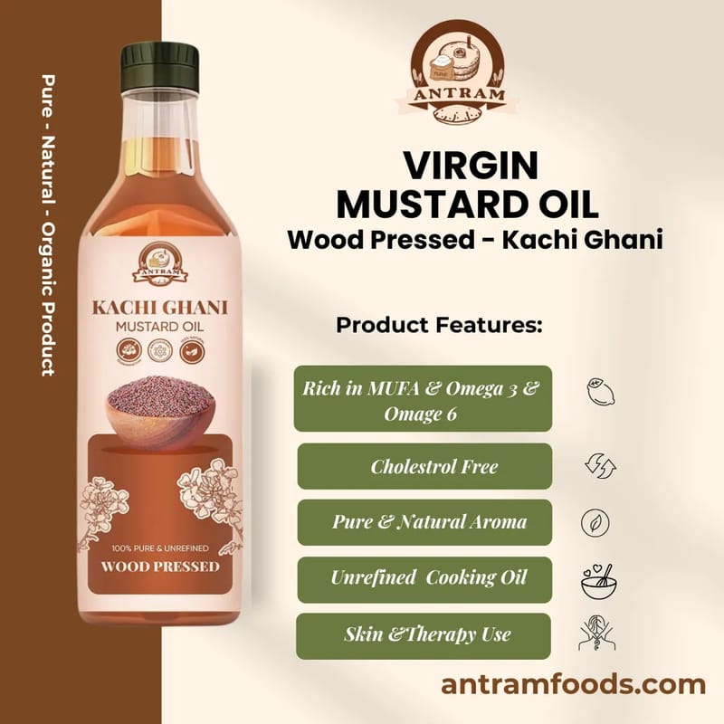 Wood Pressed Black Mustard Oil – Pure and Traditionally Made Kachi ...