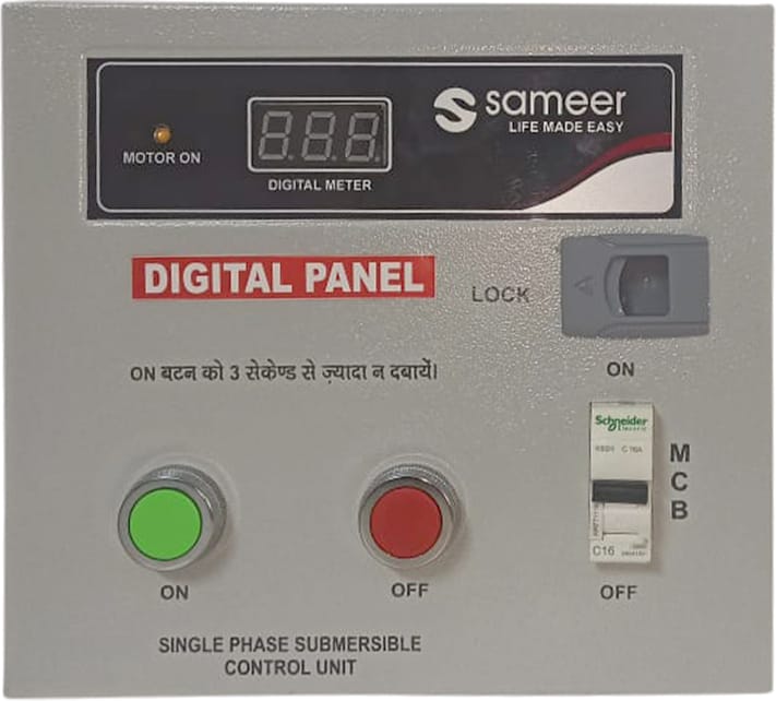 Sameer 1 HP Single Phase Digital Submersible Panel Water Pump Starter