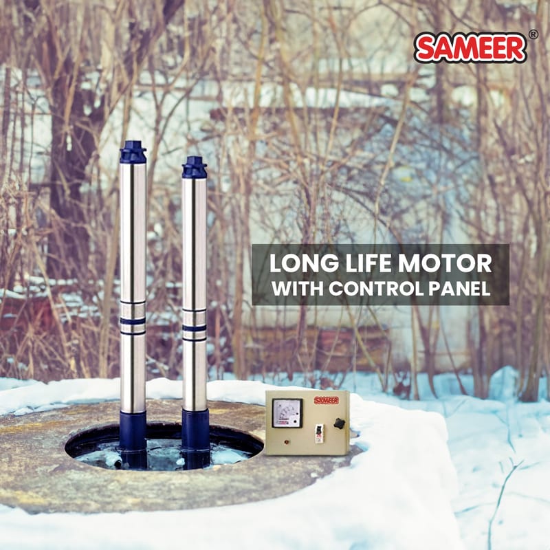 Sameer i-Flo 1.5Hp V4 Submersible with control Panel Submersible Water ...