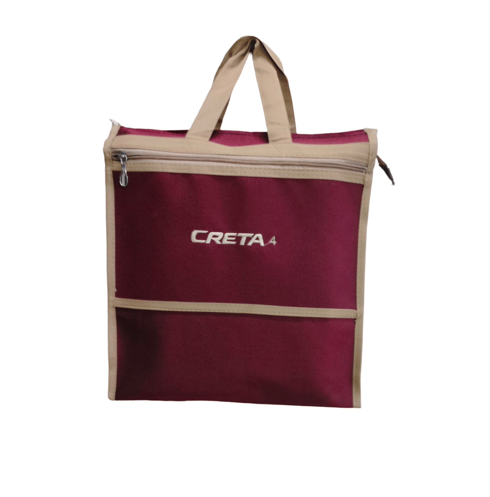 CRETA A4 size maroon color file folder bag