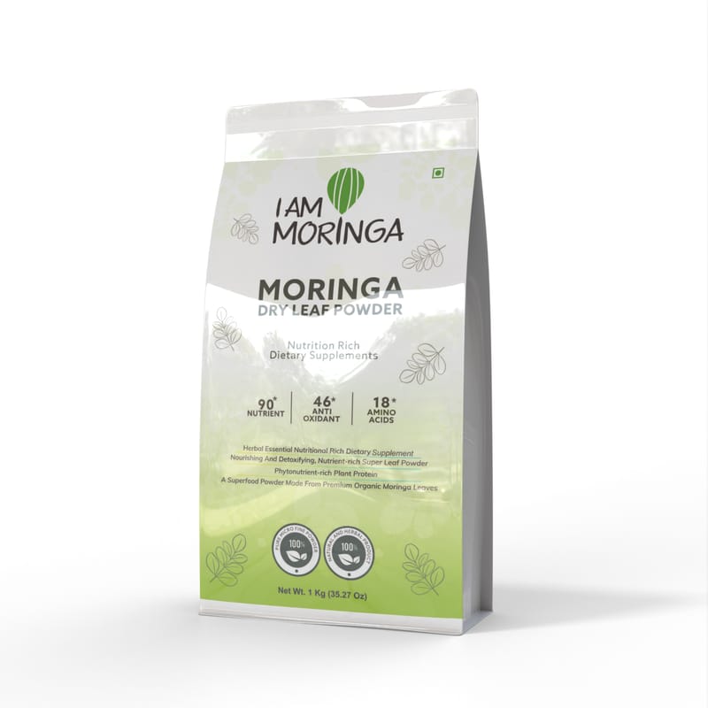 I AM MORINGA Moringa Dry Leaf Powder, 1 Kg, Nutrition Rich Dietary ...