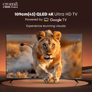 Croma 43 inch QLED 4K Ultra HD Google TV with Dolby Audio (2024 model)