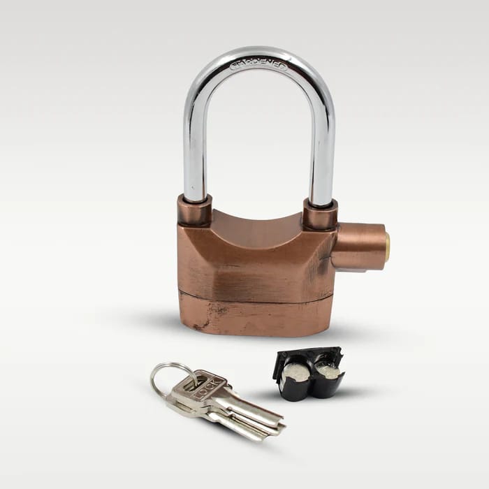 Security Alarm Metallic Lock System with 3 Keys , Heavy Duty Security ...