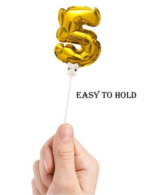 Wanna Party Numerical 5 Cake ToPPer Self Inflating Balloons 6"