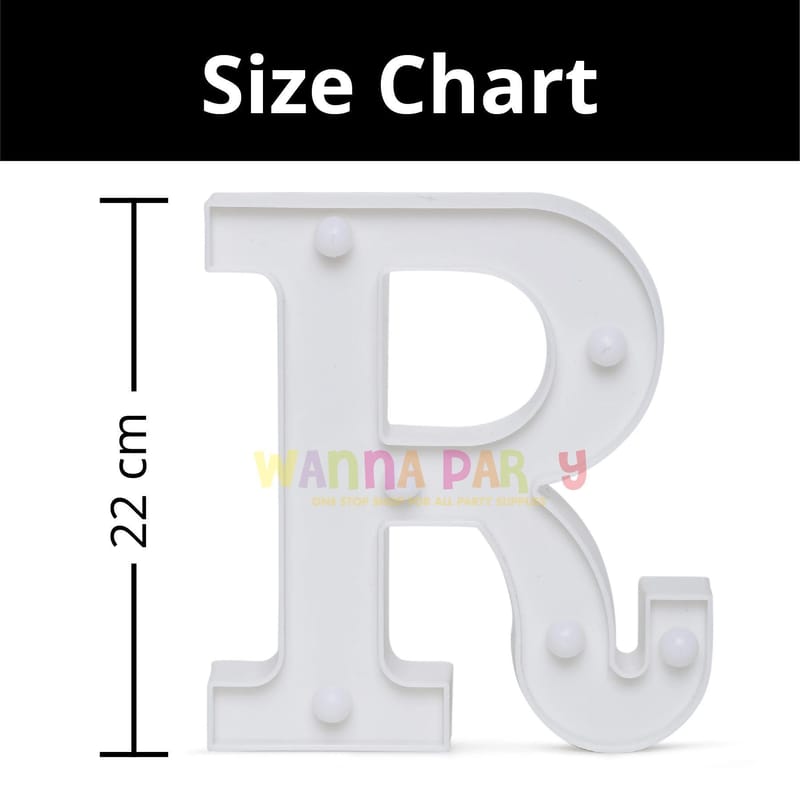 Wanna Party LED Marquee AlPhabet Letter R - 1 PC