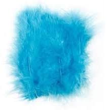 Wanna Party TransParent Balloon w/ Blue Feathers 18"