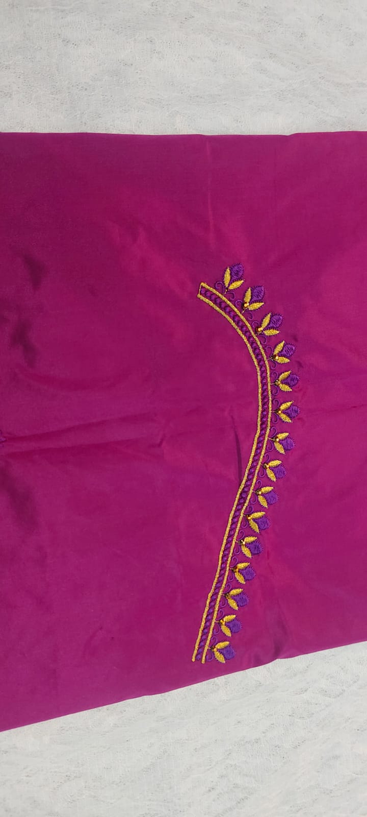 Hand Embroidered Neck Design Work