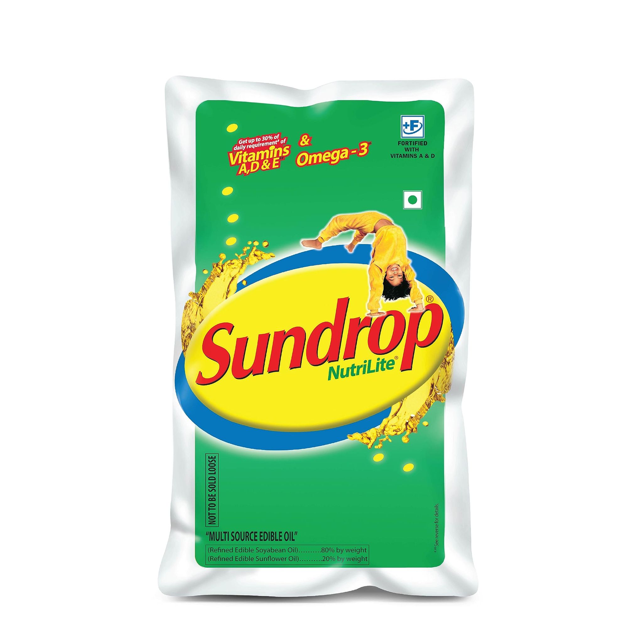 Sundrop Oil, Nutrilite Soyabean 1L Pouch