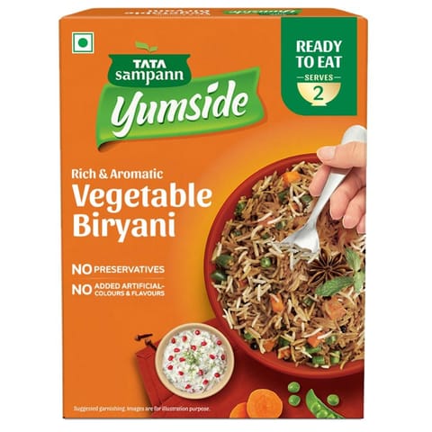 Tata Sampann Yumside Ready To Eat Veg Biryani, 330G, Instant Food ...
