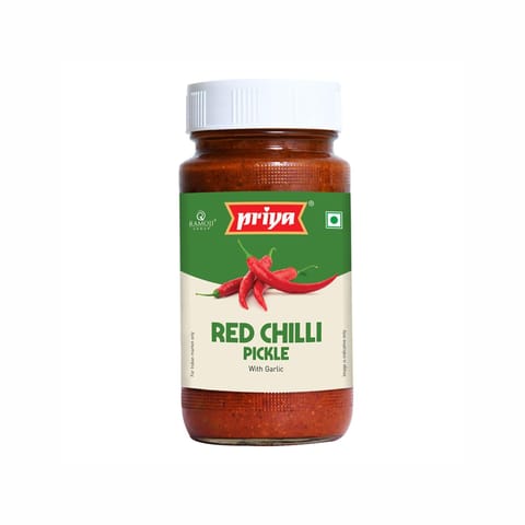 Priya Red Chilli Pickle With Garlic, 300G, Homemade Lal Mirch Achar ...