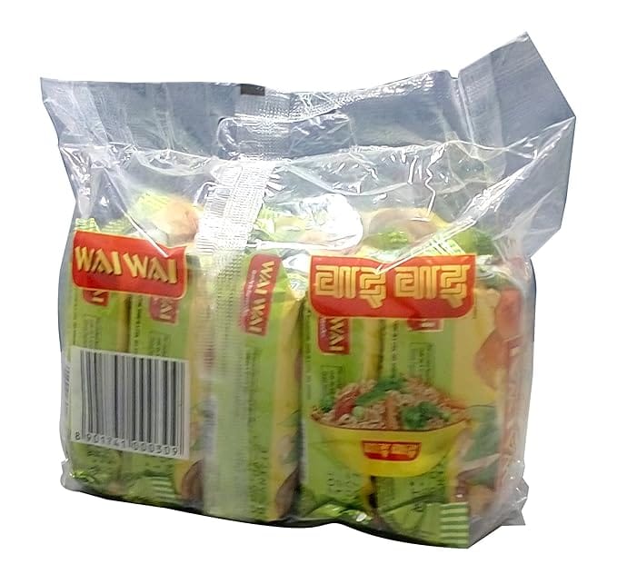 Wai Wai Instant Noodles, Veg Masala Flavor, 5 packs