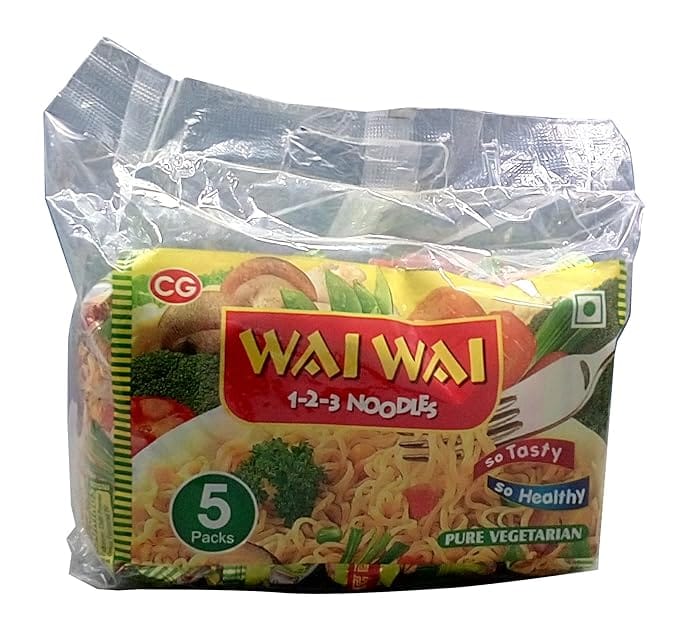 Wai Wai Instant Noodles, Veg Masala Flavor, 5 packs