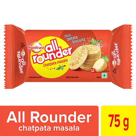 Sunfeast All Rounder, Thin, Light & Crunchy Potato Biscuit With ...