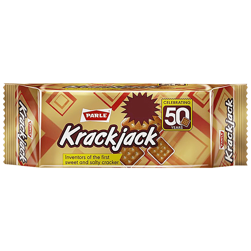 Parle Krackjack Original, Sweet & Salty Cracker Biscuits, 31.5 G Pouch