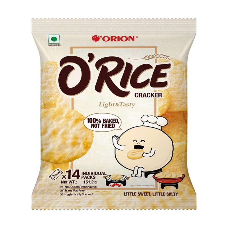 Orion Rice Cracker |O'Rice Cracker |Premium Baked Korean Snack, Pack Of ...