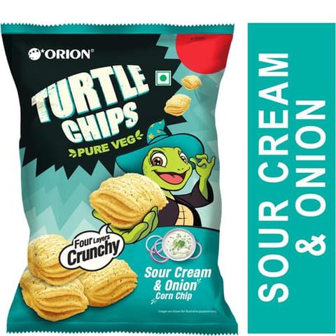 Orion Turtle Chips, Sour Cream & Onion, 70 G Pouch