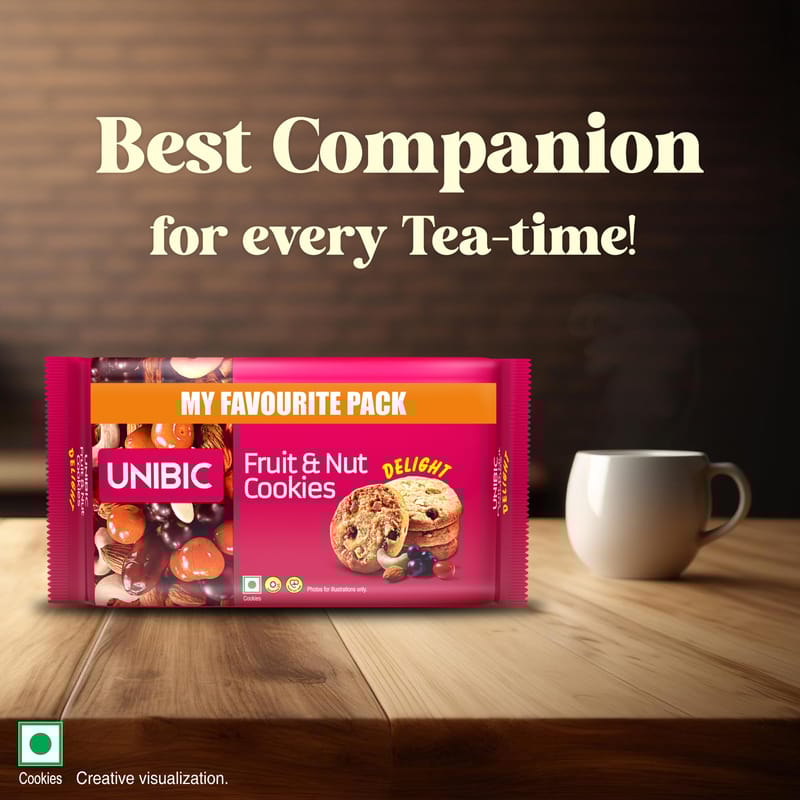 Unibic, Fruit & Nut Cookies, 600 Gm (300 Gm X 2)