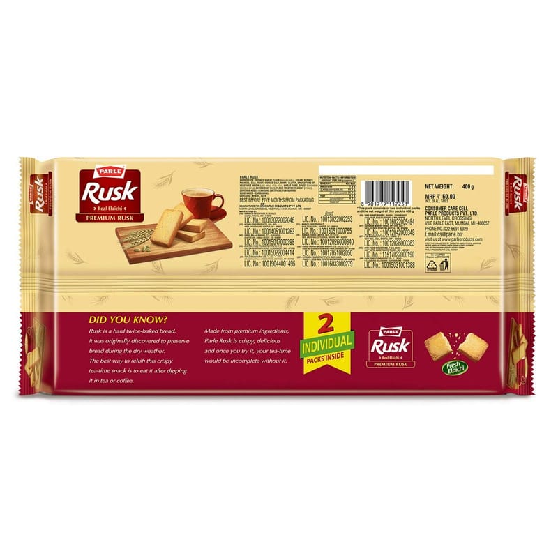 Parle Rusk Premium Elaichi Flavour, 400G