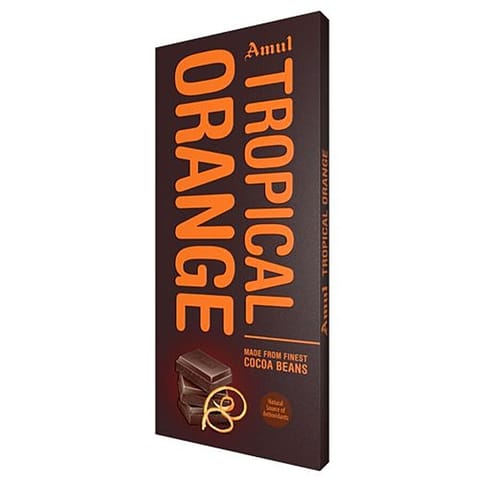 Amul Tropical Orange, Dark Chocolate Infused With Orange Extracts From ...