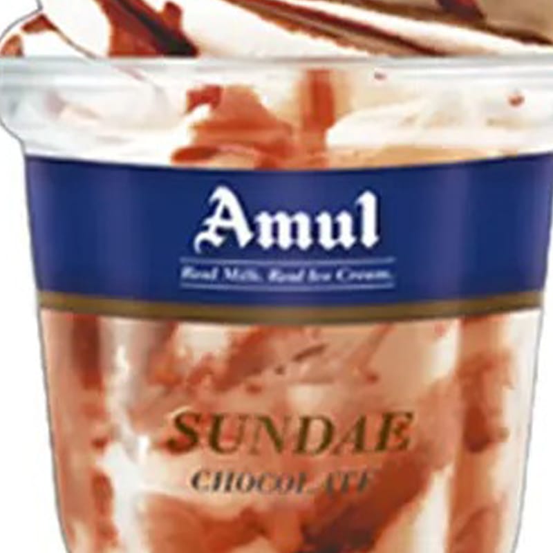 Amul Real Milk Real Ice Cream Sundae Chocolate, 125 ml
