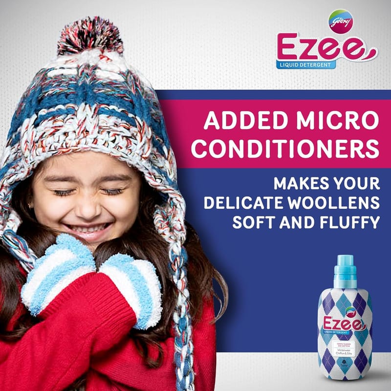 Godrej Ezee Liquid Detergent - Winterwear, No Soda Formula, 1kg