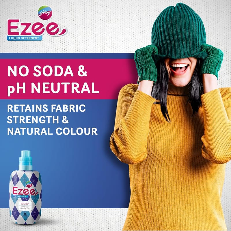 Godrej Ezee Liquid Detergent - Winterwear, No Soda Formula, 1kg