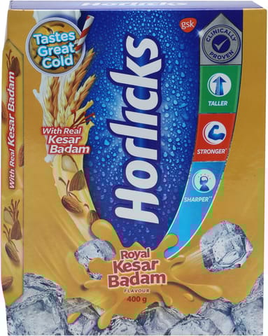 Horlicks With Real Royal Keasar Badam Flavour, 400G