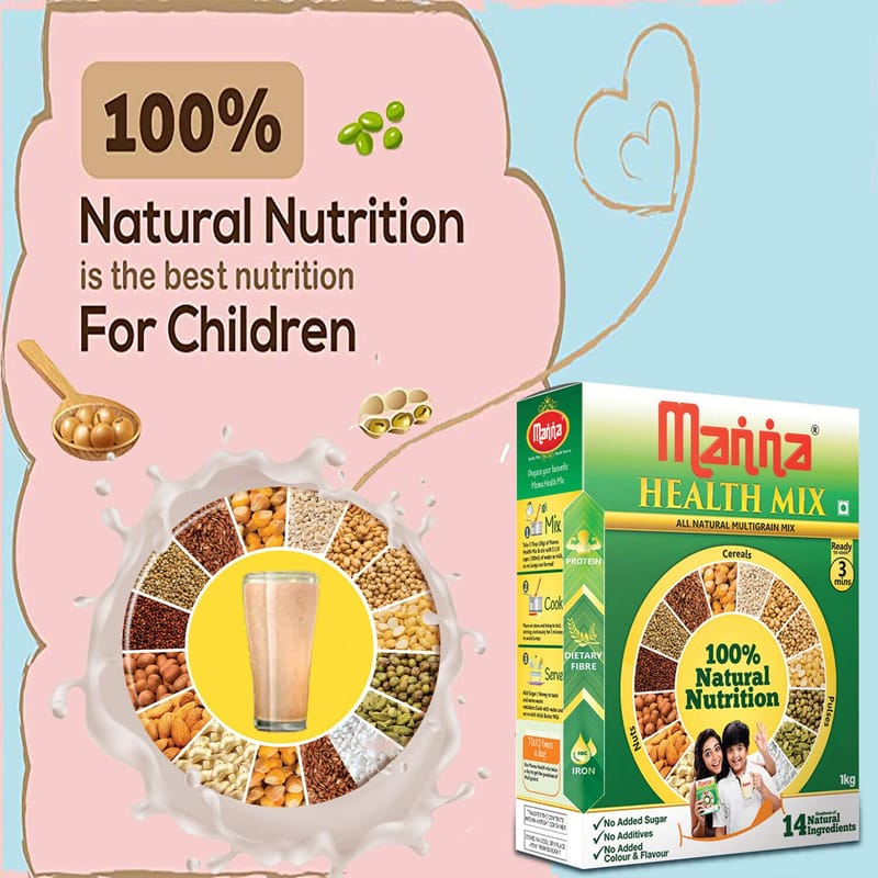 Manna Health Mix, Multi Millet Health Drink Mix Powder For Kids ...