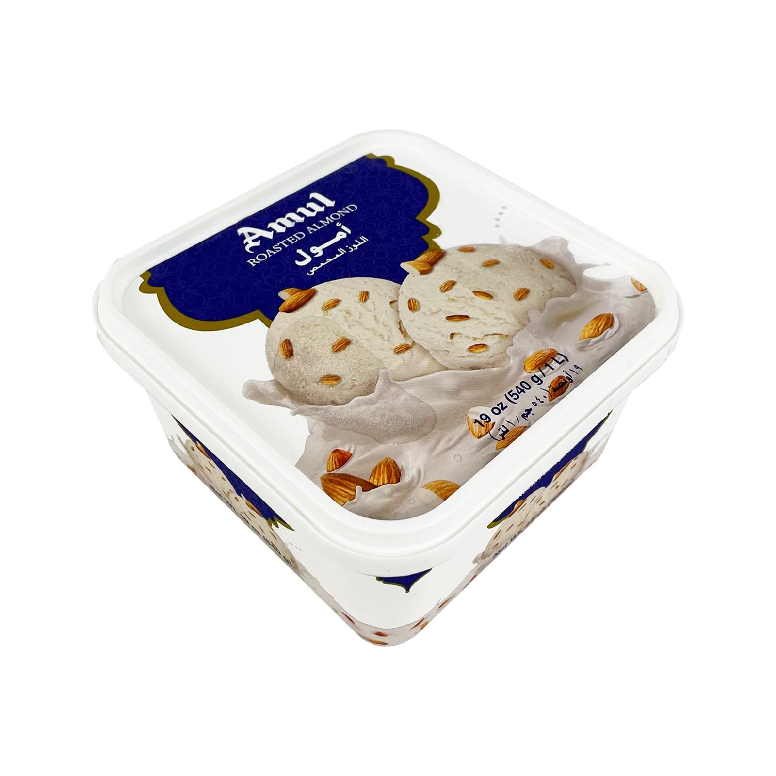 Amul Real Ice Cream Roasted Almond, 1 Litre Box