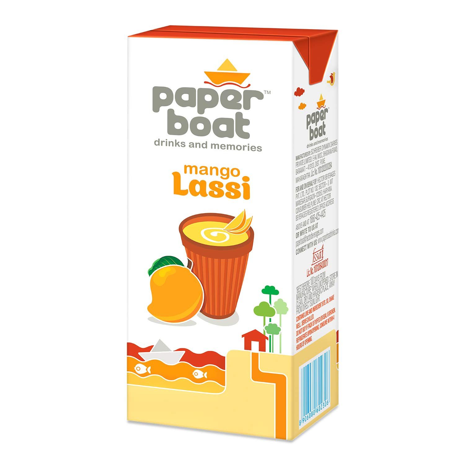 Paper Boat Mango Lassi, No Added Preservatives And Colours, 180Ml