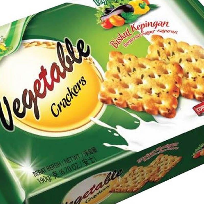 Samudra Vegetable Crackers Biscuit Sayuran, 200 gm